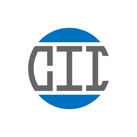 Cii Letter Logo Design On White Background Cii Creative Initials