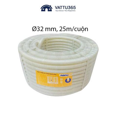 Frg32wh Ống Ruột Gà Phi 32mm Pvc Nanoco Vật Tư 365