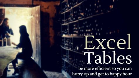 Excel Tables Spreadsheets Made Easy