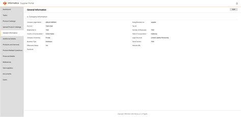 supplier profile