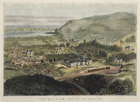 Caversham Near Dunedin Antique Print Map Room