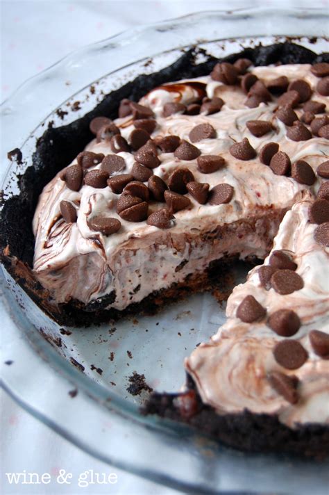 Triple Chocolate Raspberry Ice Cream Pie Wine And Glue