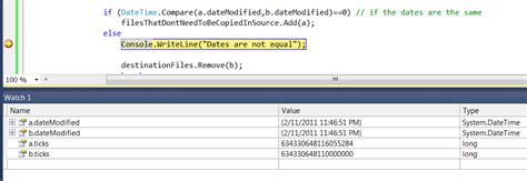 C Compare Datetime Without Millisecond Stack Overflow