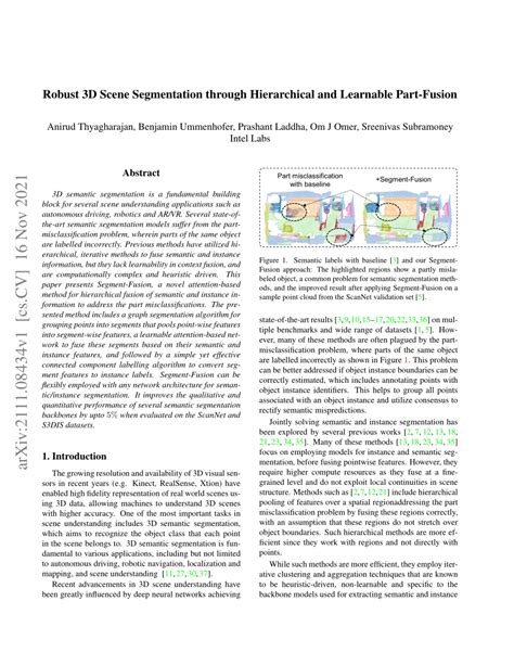 Pdf Robust 3d Scene Segmentation Through Hierarchical And Learnable Part Fusion