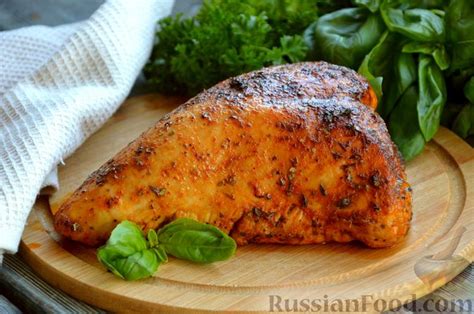 Рецепт: Запечённое филе индейки в пряном маринаде с соевым соусом на ...