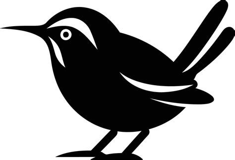 Sencillo Negro Y Blanco Silueta De Un Pájaro Perfecto Para Marca
