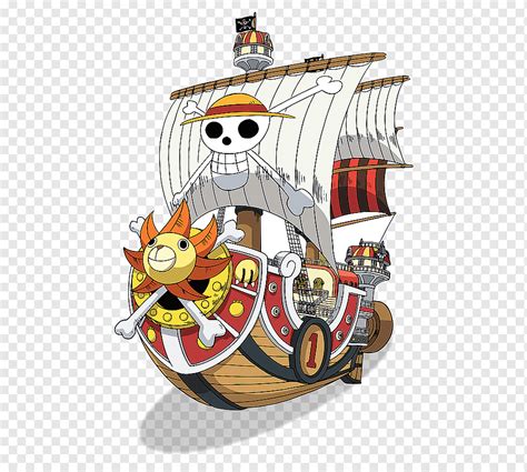 Brown And Multicolored Pirate Ship Illustration Monkey D Luffy One