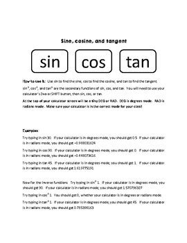 Scientific Calculator Buttons Guide By L Schantz TPT
