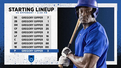 Create Starting Lineup Graphics Gipper