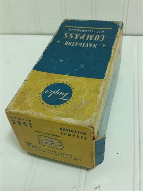 Mavin Vintage Taylor Dash Mount 2957 Navigator Boat Car Truck Compass W Box 1960s