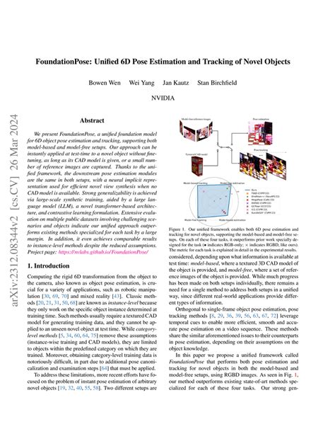 Foundationpose Unified 6d Pose Estimation And Tracking Of Novel Objects Alphaxiv