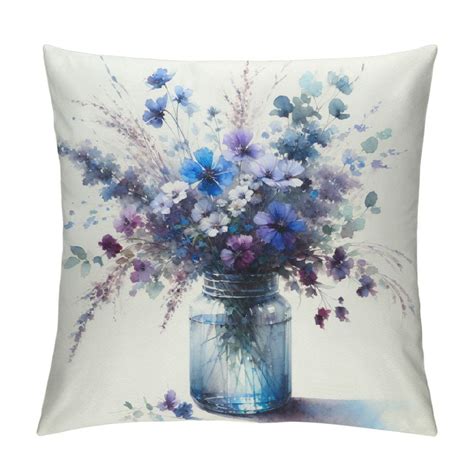 Comio Home Sweet Home Lavender Purple Throw Pillow Covers Spring