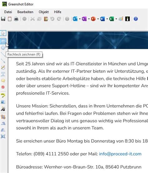 Greenshot Editor Proceed It Solutions Gmbh