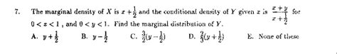 Solved The Marginal Density Of X Is X 21 And The Conditional Chegg Com