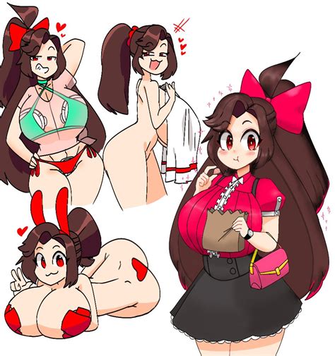 Rule 34 Big Breasts Brown Hair Bunny Ears Cosplay Hakkim Animation Long Hair Mikkah Hakkim