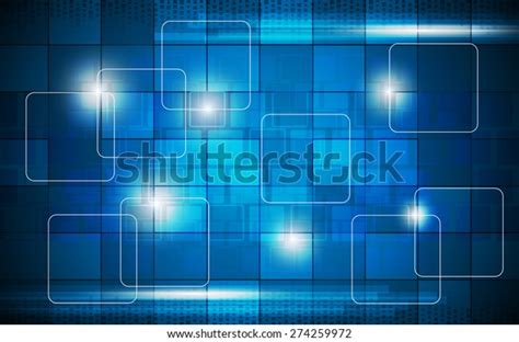 Abstract Technology Rectangle Pattern Background Stock Vector Royalty