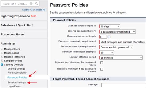Salesforce Password Policies And Session Timeout Salesforce Password Policies And Session Timeout