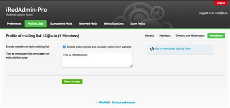 Allow Mailing List Owner To Manage Lists In Iredadmin Pro Issue