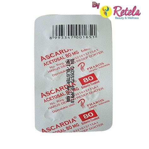 Jual Ascardia 80 Mg 𝗣𝗘𝗥𝗦𝗧𝗥𝗜𝗣10 Tablet Aspirin Acetosal Pengencer