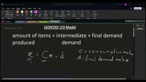 Linear Algebra Leontief Input Output Model Discussion Sinhalese