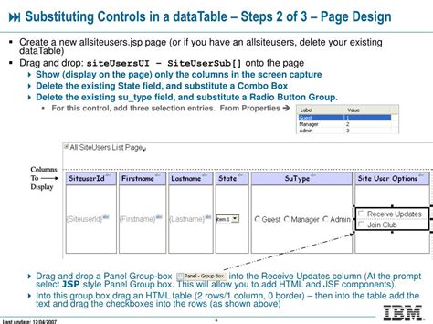 PPT JSF DataTables Advanced Use Of Properties And Development