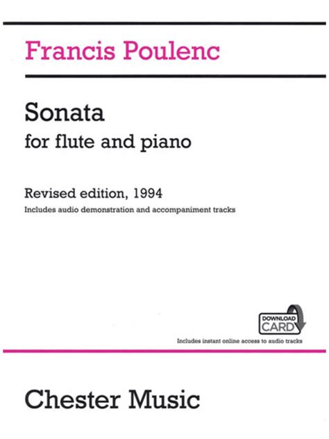 Sonata For Flute And Piano Francis Poulenc Revised Edition Leisure