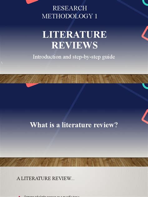 Lecture 1 Slides Literature Review Pdf Literature Review