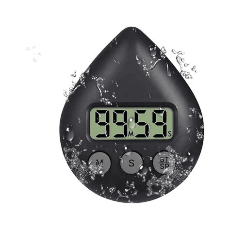 Silent Non Ticking Battery Operated Shower Timer Waterproof Digital