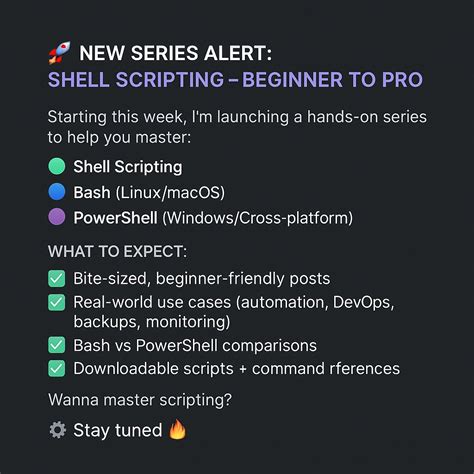 🚀 New Series Alert Shell Scripting Beginner To Pro Harsh G