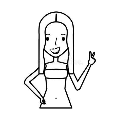 Young Woman With Summer Clothes Stock Vector Illustration Of Casual