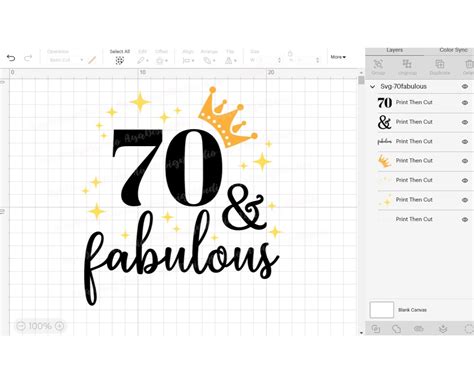 And Fabulous Svg Th Birthday Svg Seventieth Birthday Etsy