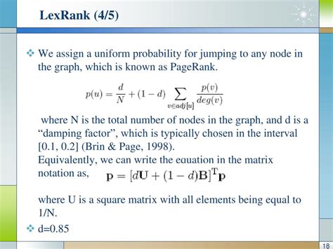 Ppt Lexrank Graph Based Centrality As Salience In Text Summarization Powerpoint Presentation