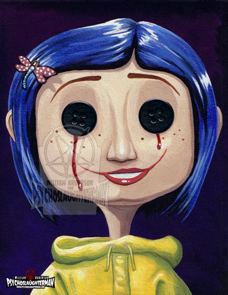 Coraline Book Button Eyes