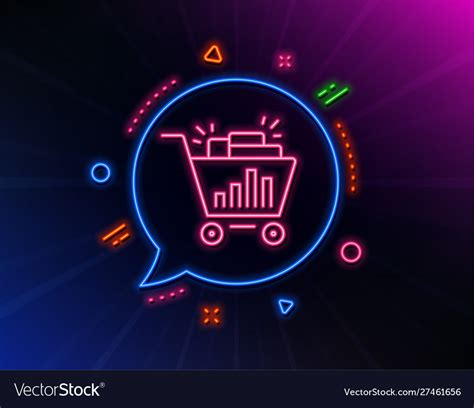 Seo Shopping Cart Line Icon Search Engine Vector Image
