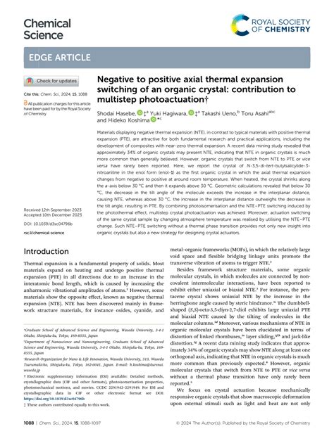 PDF Negative To Positive Axial Thermal Expansion Switching Of An