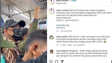 Penuhi Tantangan Netizen, Andre Rosiade Naik KRL ke DPR, Desak-desakan ...