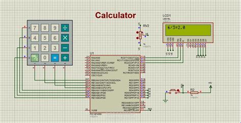 simple calculator using picf184550 microcontroller مستقل
