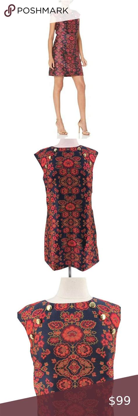 Trina Turk Angelou Sierra Primrose Floral Jacquard Shift Dress In 2022