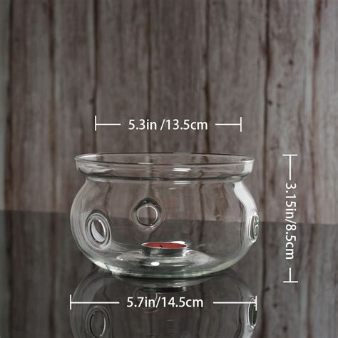Tea Lover Glassware Stovetop Safe Kettle Glass Teapot And Warmer Set 2