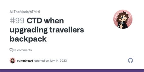 Ctd When Upgrading Travellers Backpack Issue Allthemods Atm