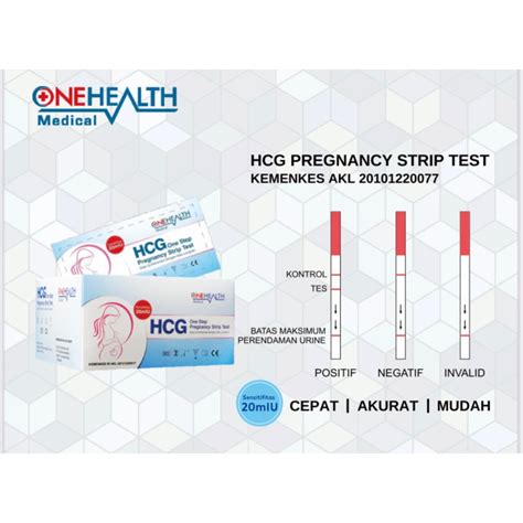Jual Onehealth Test Kehamilan Test Pack Hcg Pregnancy Per Box Isi Pcs Shopee Indonesia