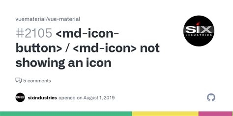 not showing an icon · issue 2105 · vuematerial vue material · github