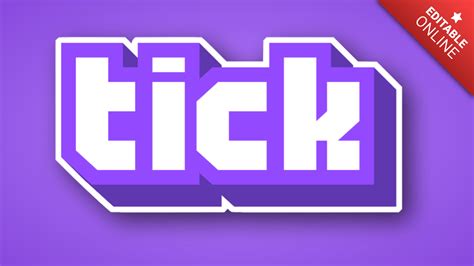 Tick Purple 3d Streaming Text Effect Generator