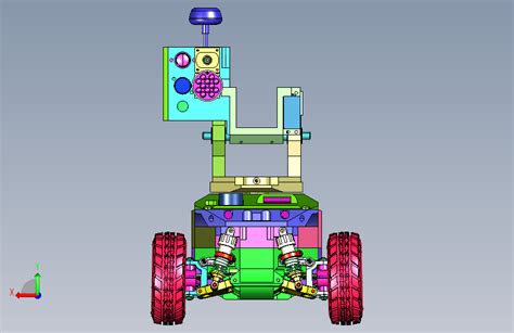 Stm32四驱可编程diy开发小车step 模型图纸下载 懒石网