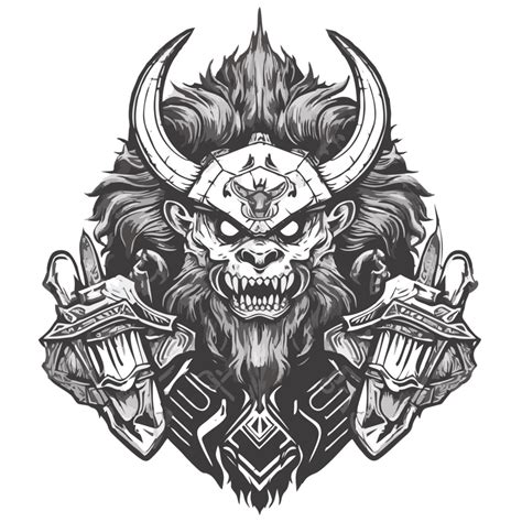 Viking Skull With Helmet 23959357 Png