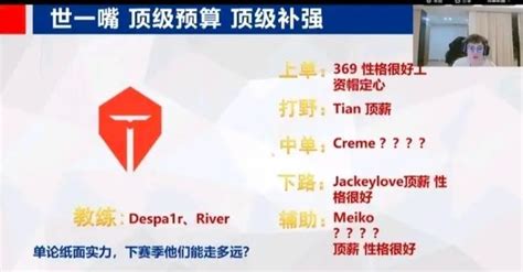 涵藝爆料下賽季各個隊伍薪資情況：tes第一、jdg第二