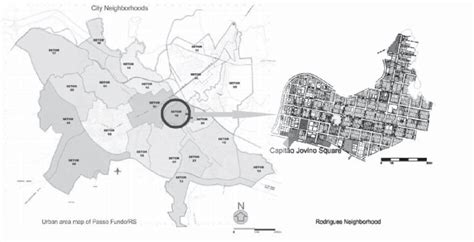 Urban Area Map Of Passo Fundo Rs Highligh Ng The Neighborhood