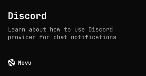 Discord Novu Documentation
