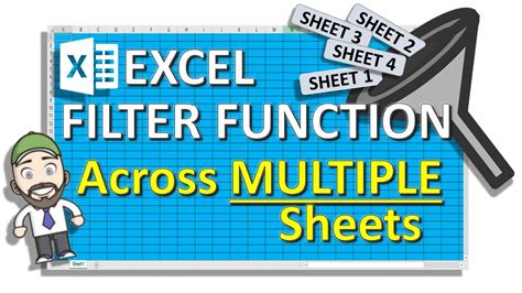Excel Filter Function Across Multiple Sheets Youtube
