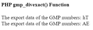 Php Gmp Export Function Tpoint Tech